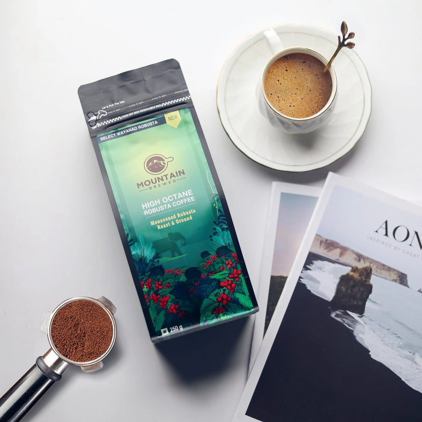 Premium Washed Robusta + Monsooned Malabar Robusta Coffee – Mountain ...
